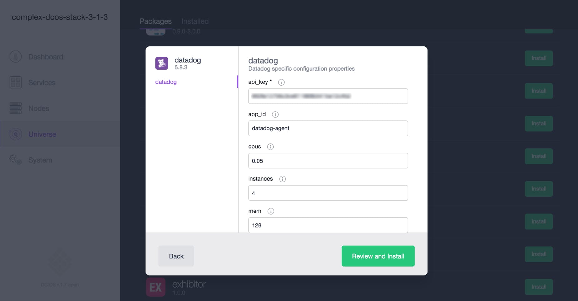 Installing Datadog on Mesos with DC/OS